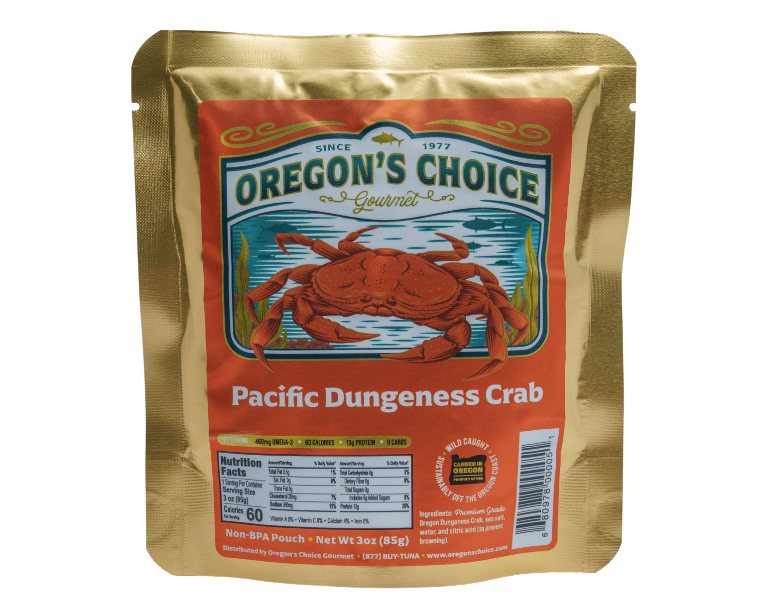 Oregon Dungeness Crab Canned